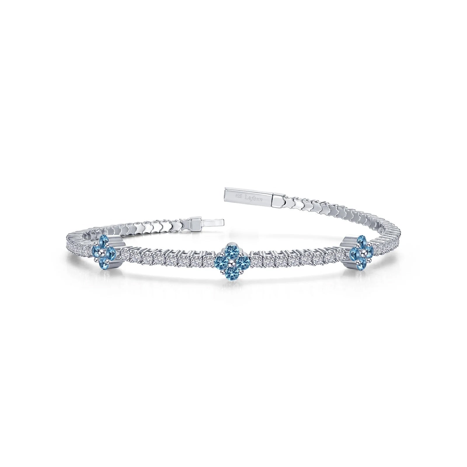 Good Luck Simulated Blue Topaz Flexible Tennis Bracelet – Elisa Ilana