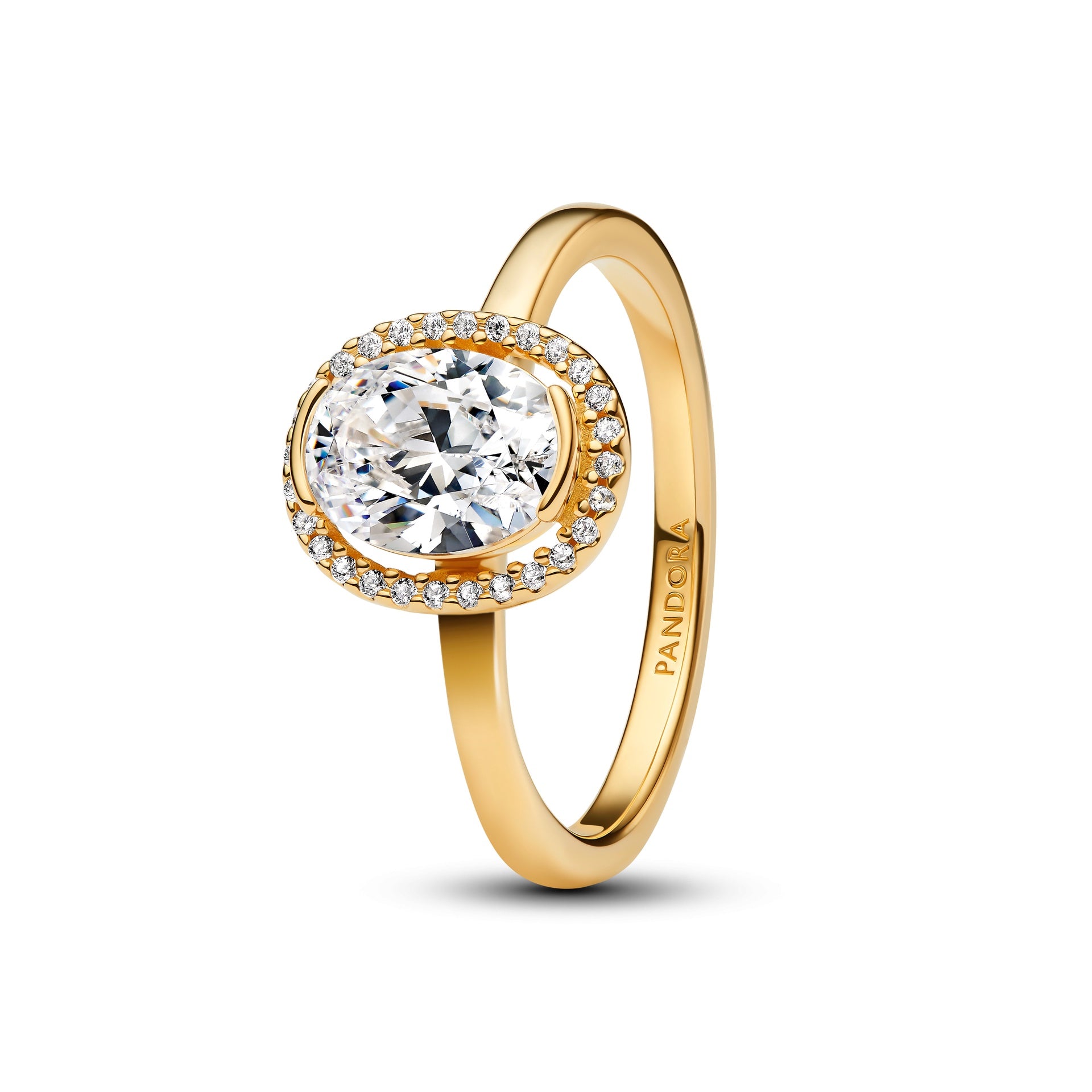 Pandora Oval Sparkling Halo Ring – Elisa Ilana