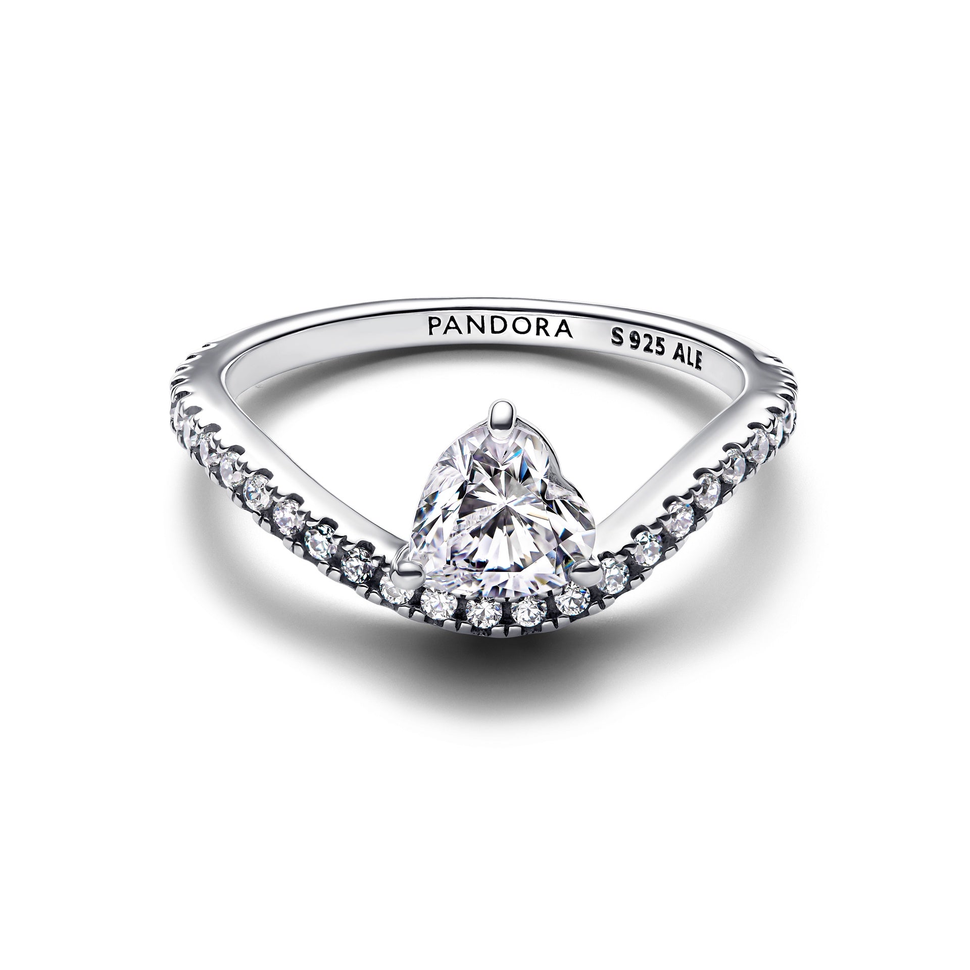 Pandora Wavy Pavé Heart Ring – Elisa Ilana