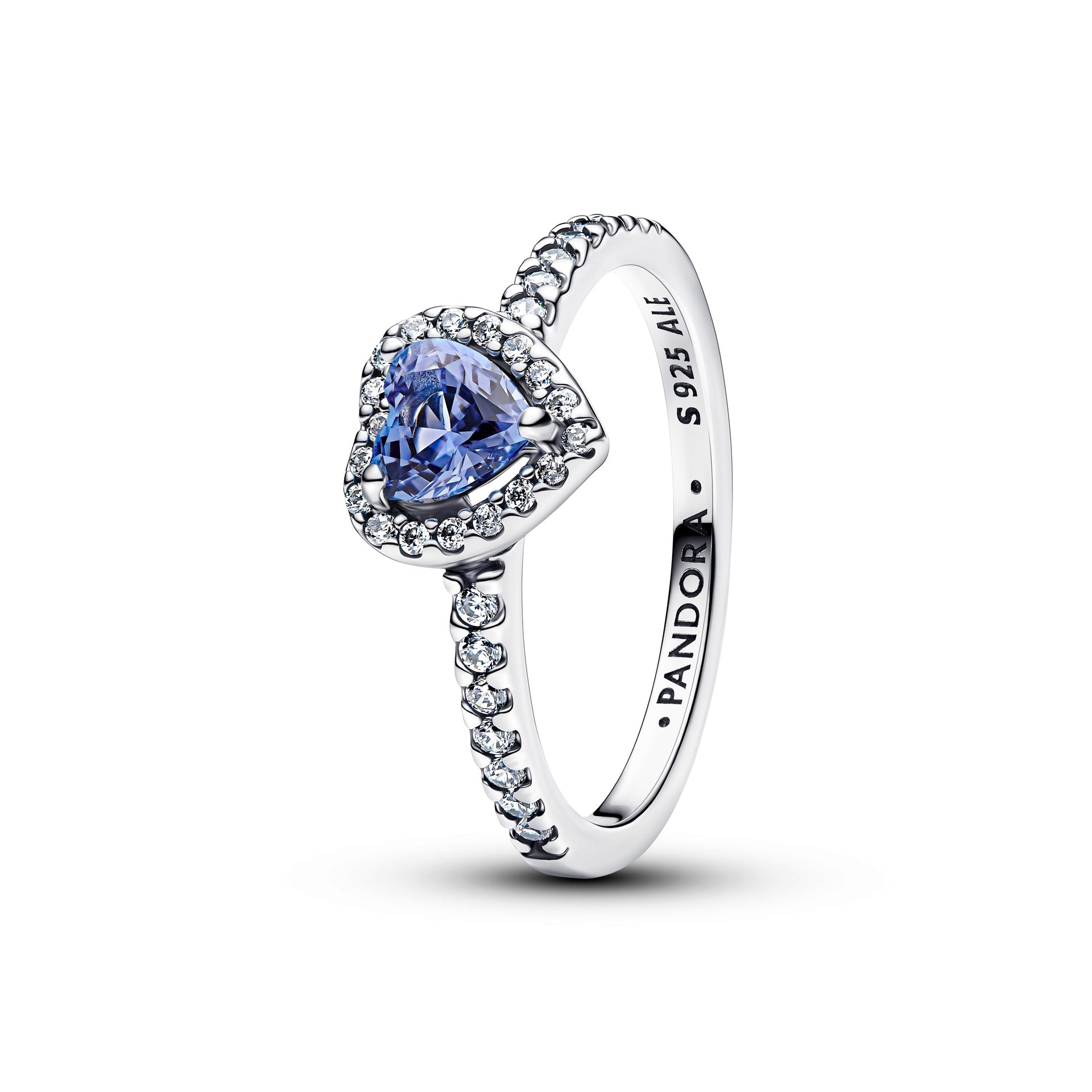 Pandora Sparkling Elevated Blue Heart Ring – Elisa Ilana