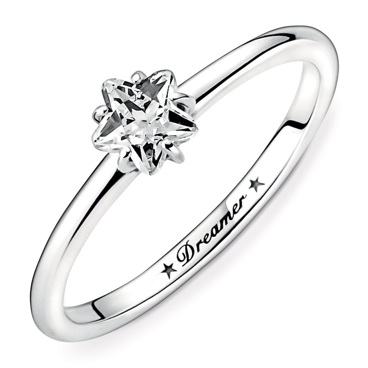 Pandora Celestial Sparkling Star Solitaire Ring – Elisa Ilana
