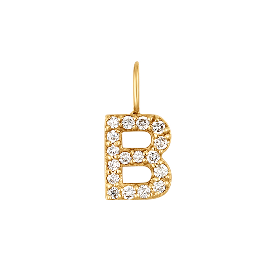 B | Diamond Initial Charm – Elisa Ilana