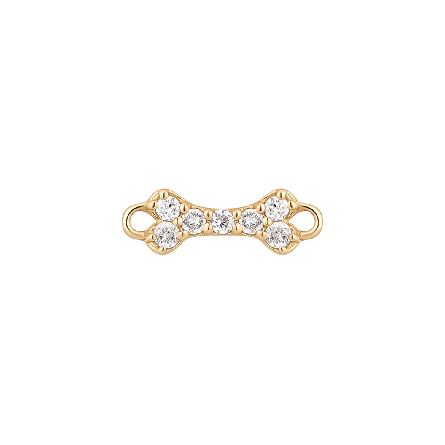 TREAT | Lab Grown Diamond Dog Bone For Keeps Charm with Double Bail ...