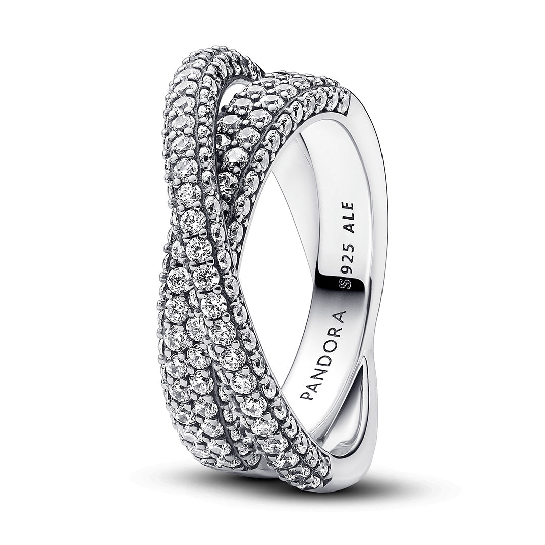 Pandora Timeless Pavé Crossover Dual Band Ring – Elisa Ilana